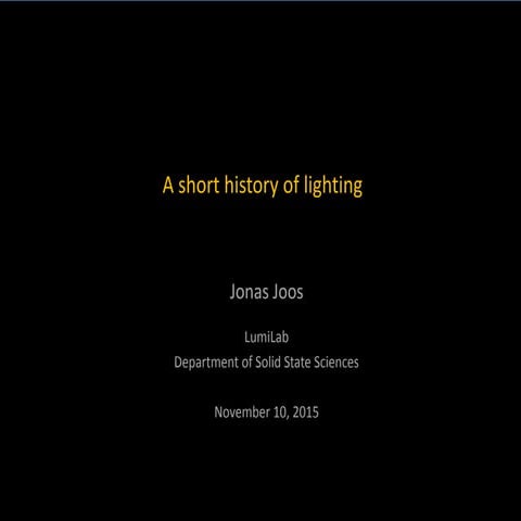 A short history of lighting | PDF