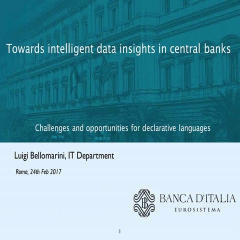 Towards intelligent data insights in central banks: challenges and ...