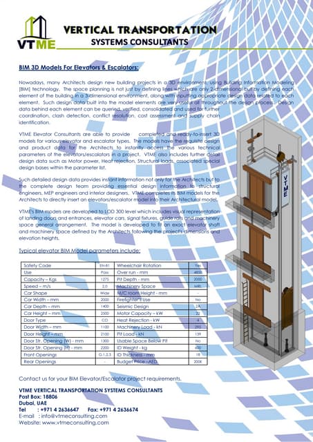 Vtme elevator consultant scope of work | PDF
