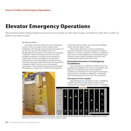 VTME ELEVATOR CONSULTANTS Emergency operations ew nov14 | PDF