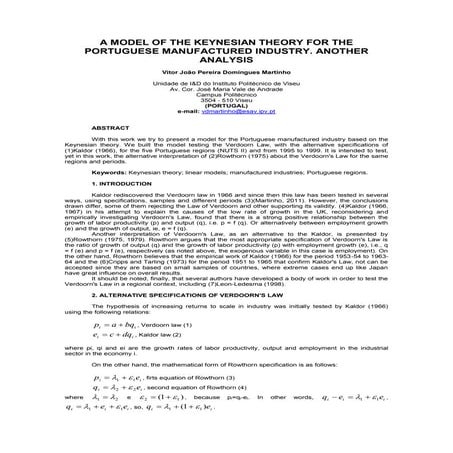A MODEL BASED ON THE ENDOGENOUS GROWTH THEORY FOR | PDF