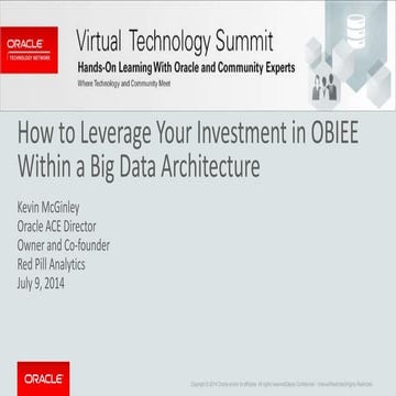 How To Leverage OBIEE Within A Big Data Architecture | PPT