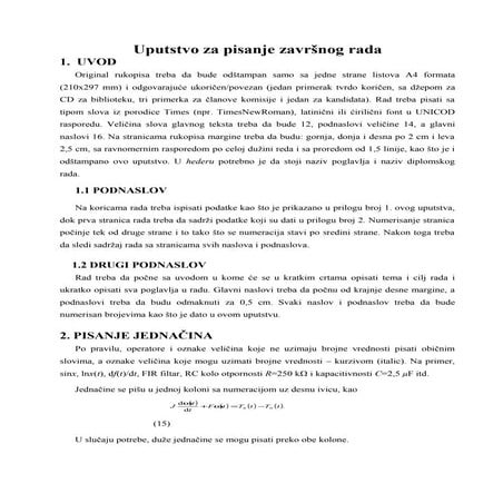 Vts upustvo o_formi_za_zavrsni_rad | DOC