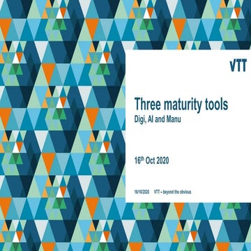 Three maturity tools by VTT 2020 | PDF