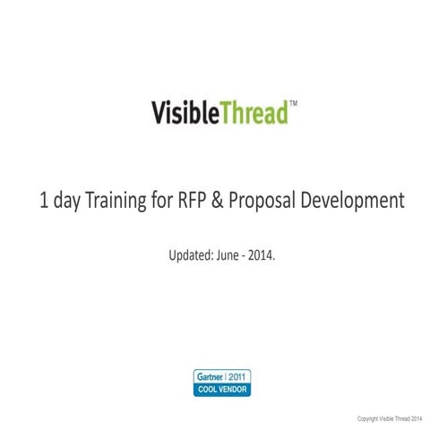 VisibleThread Docs Training for New Users - Updated July 2014 (VT version 2.10) | PPTX