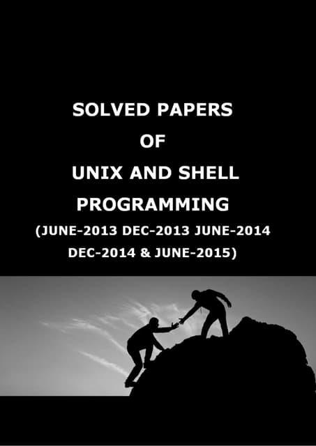 Vtu 3rd Sem Unix And Shell Programming Solved Papers Pdf 0783