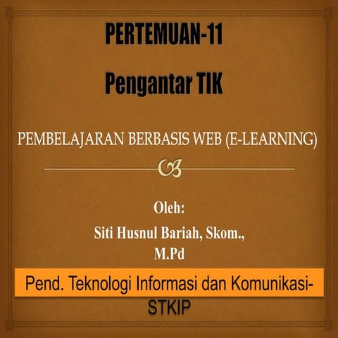Pertemuan 11 pengantar tik (stkip) | PPTX