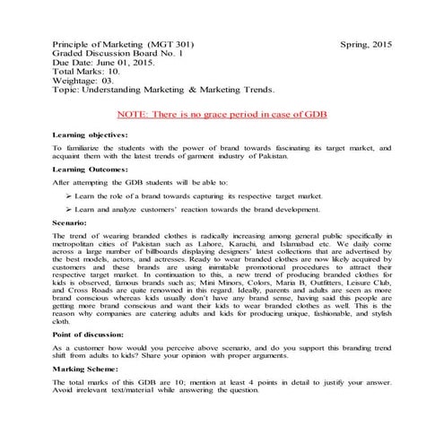 Vu assignment marketing waqas | DOCX