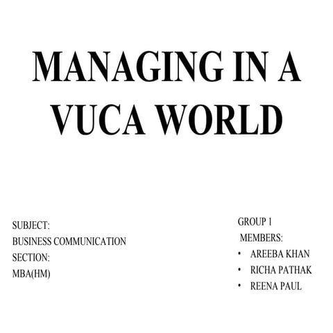 Vuca | PPT