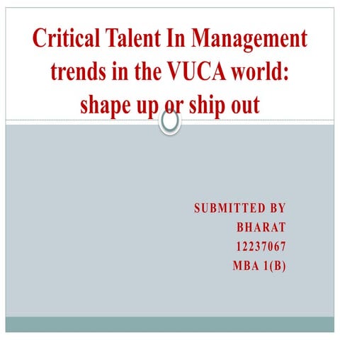 VUCA WORLD | PPTX