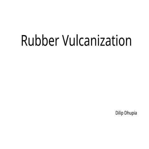 cure characteristics and vulcanisation methodes | PPTX