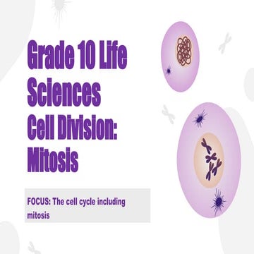 Life Sciences- Mitosis (By Vuma Listers) | PPTX