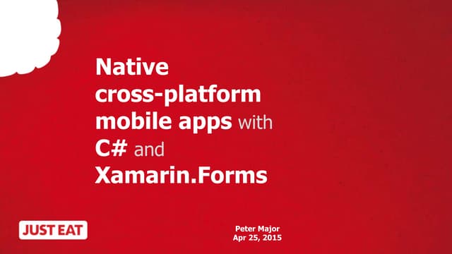 Native Cross Platform Mobile Apps With C And Xamarin Forms Pptx