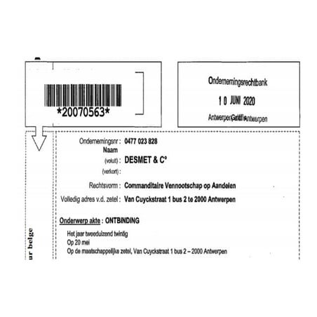 Yves Desmet ontbindt vennootschap | PDF