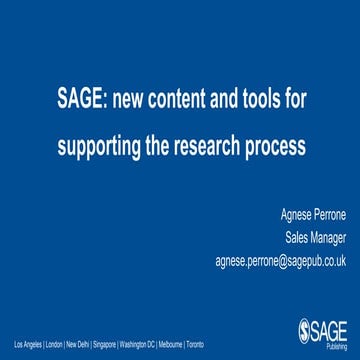 Productpresentatie SAGE | PPTX