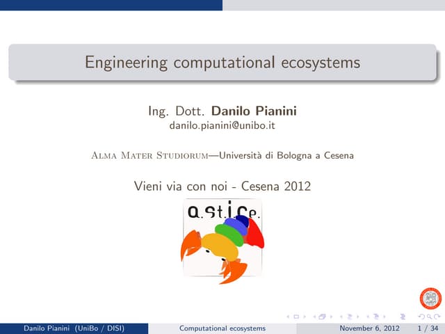 Engineering Computational Ecosystems | PPT Engineering Computational Ecosystems | PPT