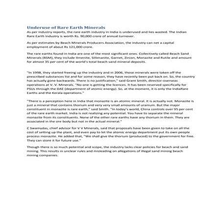 MONAZITE PROCESSING PLANT AT IREL CHATTRAPUR OVERVIEW BY JIBAN NATH ...