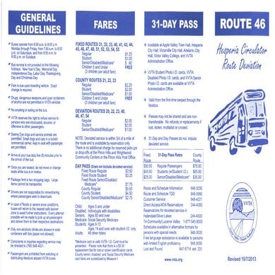 VVTA Bus Route 48 - Hesperia West Bus Schedule | PDF