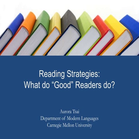 Reading Strategies: What do "Good" readers do? | PPT