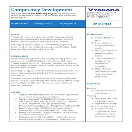 Competency Development Program | PDF