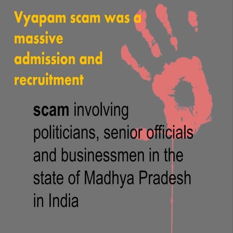 VYAPAM SCAM - EXPLAINED | PPTX