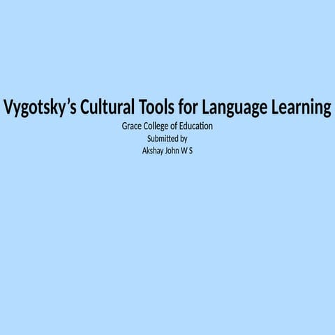 Vygotsky_Cultural_Tools_Language_Learning. | PPTX