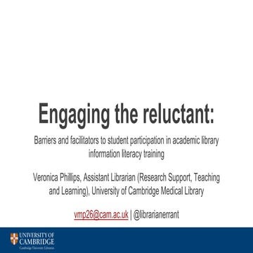Engaging the reluctant - Phillips | PPT