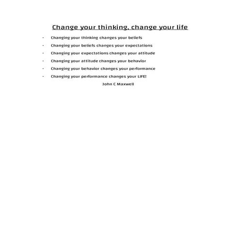 Change your thinking, change your life | DOCX
