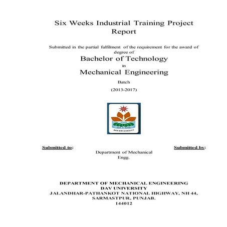 training report | DOCX