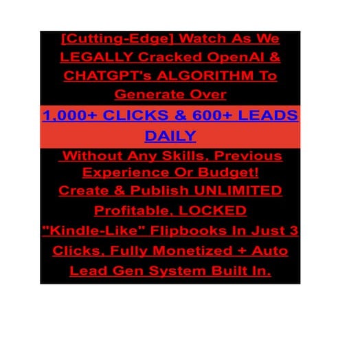 1,000+ CLICKS & 600+ LEADS DAILY | PDF