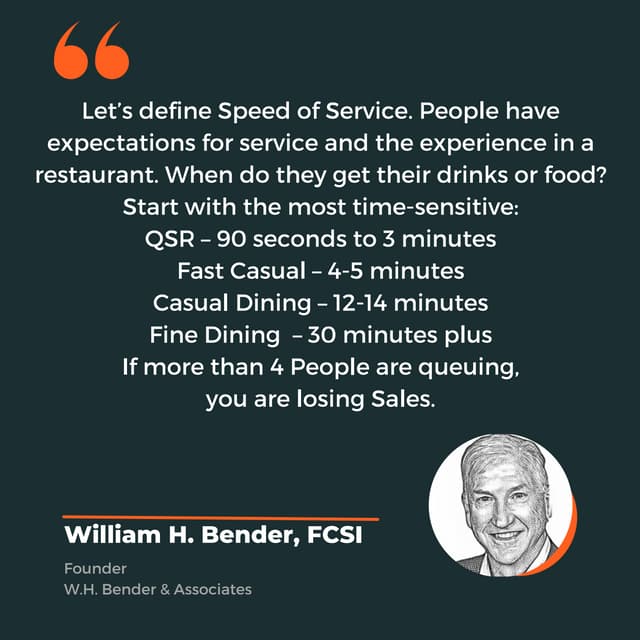 W.H.Bender Quote 51 - Restaurant Speed of Service | PDF