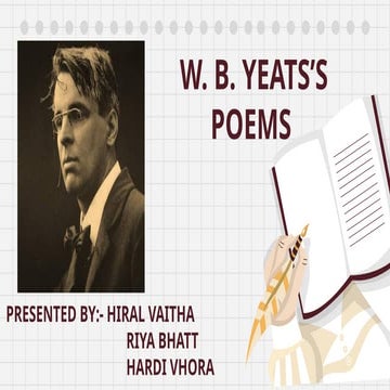 Introductory presentation on the poems of W.B.Yeats | PPTX