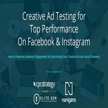 Creative Ad Testing for Top Performance on Facebook & Instagram Webinar ...