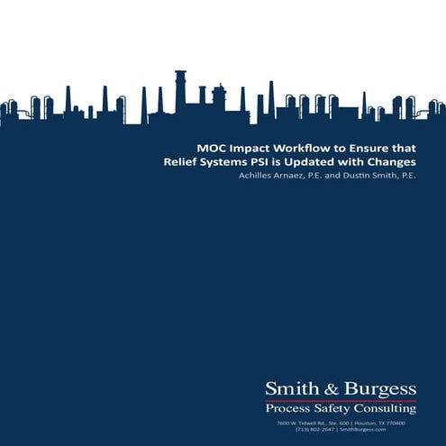 MOC Impact Workflow to Ensure that Relief Systems PSI is Updated with ...
