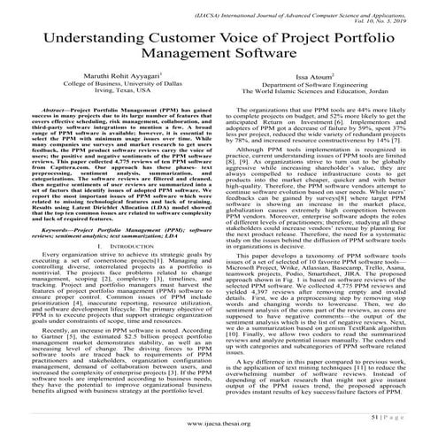 Understanding Customer Voice of Project Portfolio Management Software | PDF