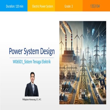 W06S01_Power_System_Design.pptx Sistem tenaga elektrik | PPT