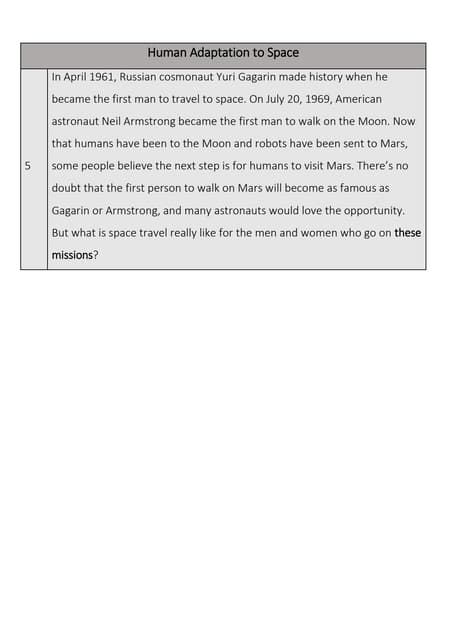Human Adaptation to Space Part 2 | PDF | Medical Health