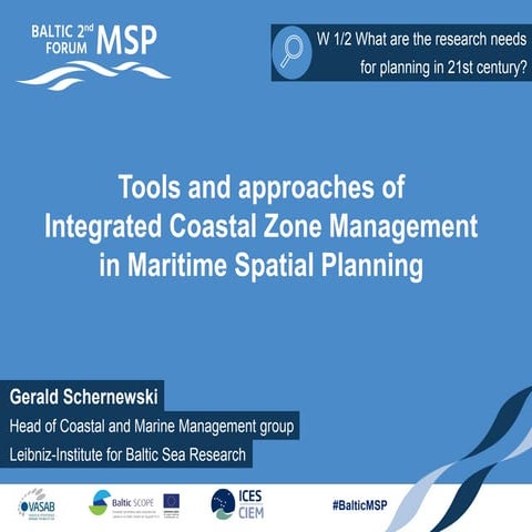 Findings of Baltic Coast project! at the 2nd Baltic Maritime Spatial ...