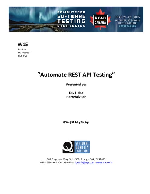 Automate REST API Testing | PDF Automate REST API Testing | PDF