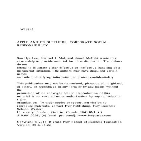 APPLE AND ITS SUPPLIERS CORPORATE SOCIAL RESPONSIBILITY | PDF