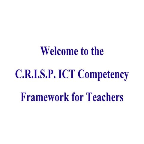 Ict Framework Ppt