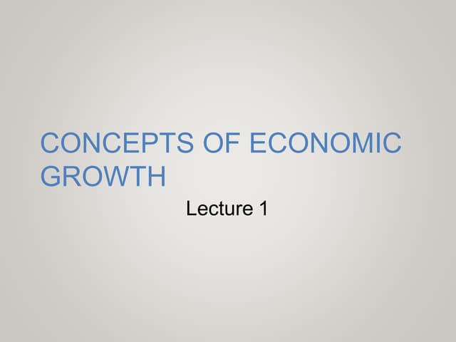 Chapter 1 economic development (1) | PPT