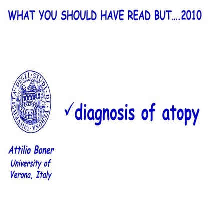 Diagnosis atopy | PPT