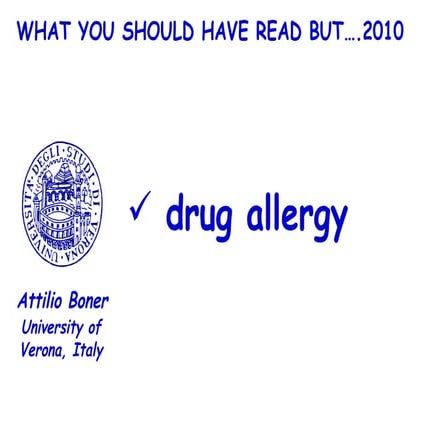Drug allergy | PPT