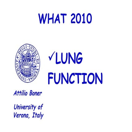 Lung function and physiology | PPT