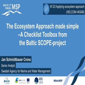 Baltic SCOPE workshop discussion on FISHERIES* | PDF