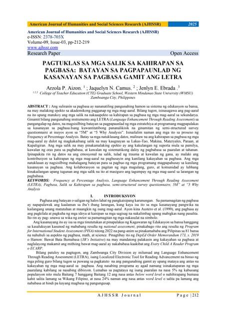 EPEKTO NG PAGGAMIT NG ARTIFICIAL INTELLIGENCE SA AKADEMIKONG PAGGANAP SA MAG-AARAL NG SENIOR ...