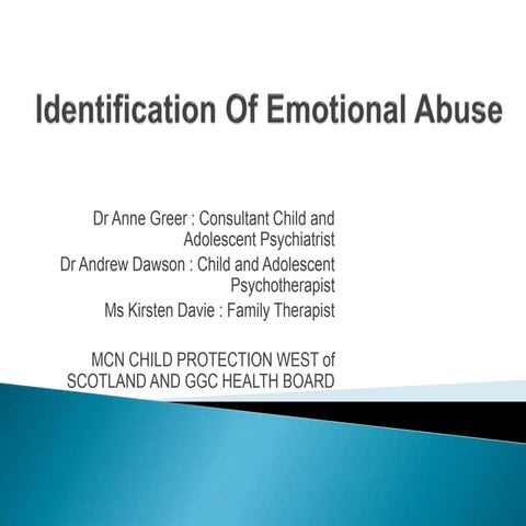 Identification of Emotional Abuse | PPTX