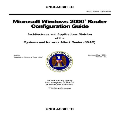 W2k router | PDF