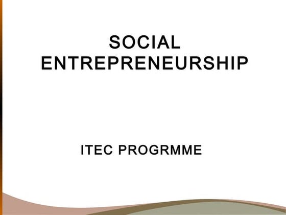 Introduction to social enterprise | PPT